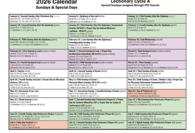 2025 Lectionary Year C – Moravian Church In America